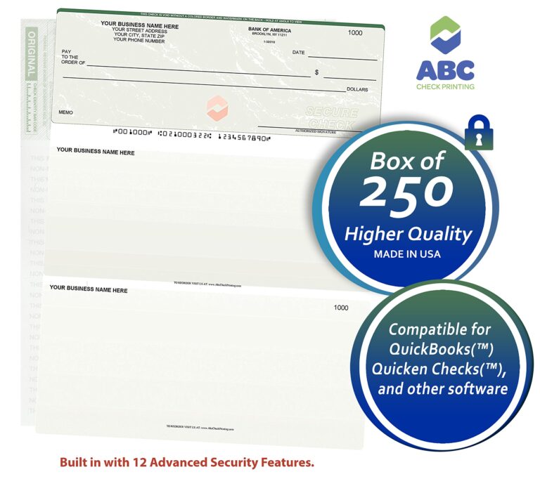 Laser Business Checks - Checks On Top - ABC Check Printing