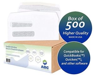 ABC Double Window Check Envelopes, Self-Seal - ABC Check Printing