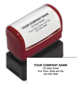 ABC Pre-Inked Name and Address Stamp - 4 Lines Customizable Self-Inking ...