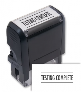 ABC Testing Complete Stamp - Self Inking Rubber Stamp - ABC Check Printing