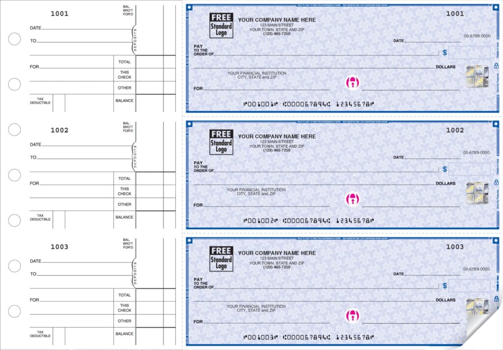 ABC 3-On-A-Page Business Checks, Side-Tear Voucher Style - ABC Check ...